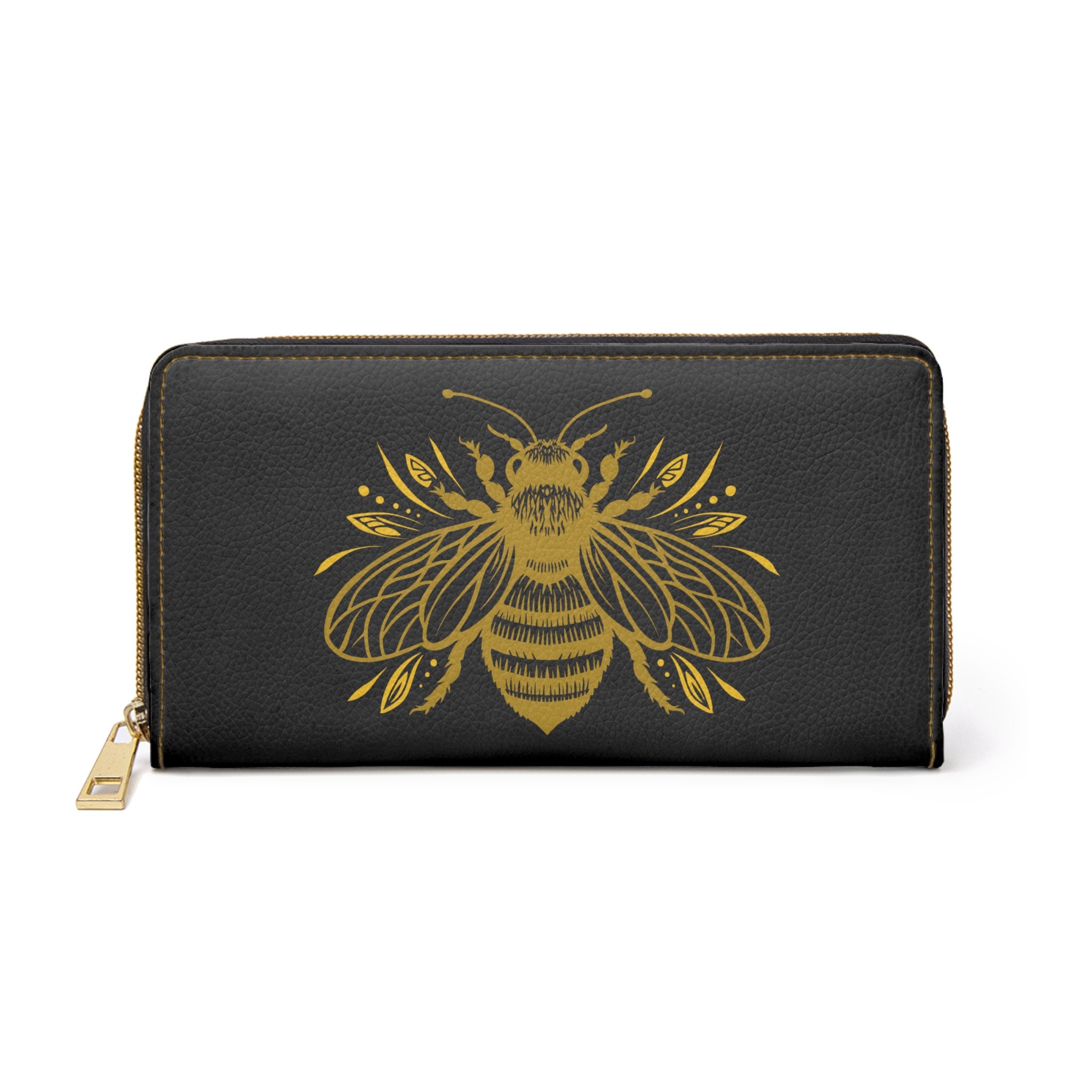 Bee Zipper Wallet, Zipper Wallet Women, Honeybee Wallet Clutch ...