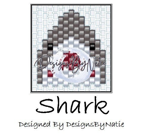 Shark Bead Pattern Brick Stitch Pattern Beaded Jewelry Charm - Etsy