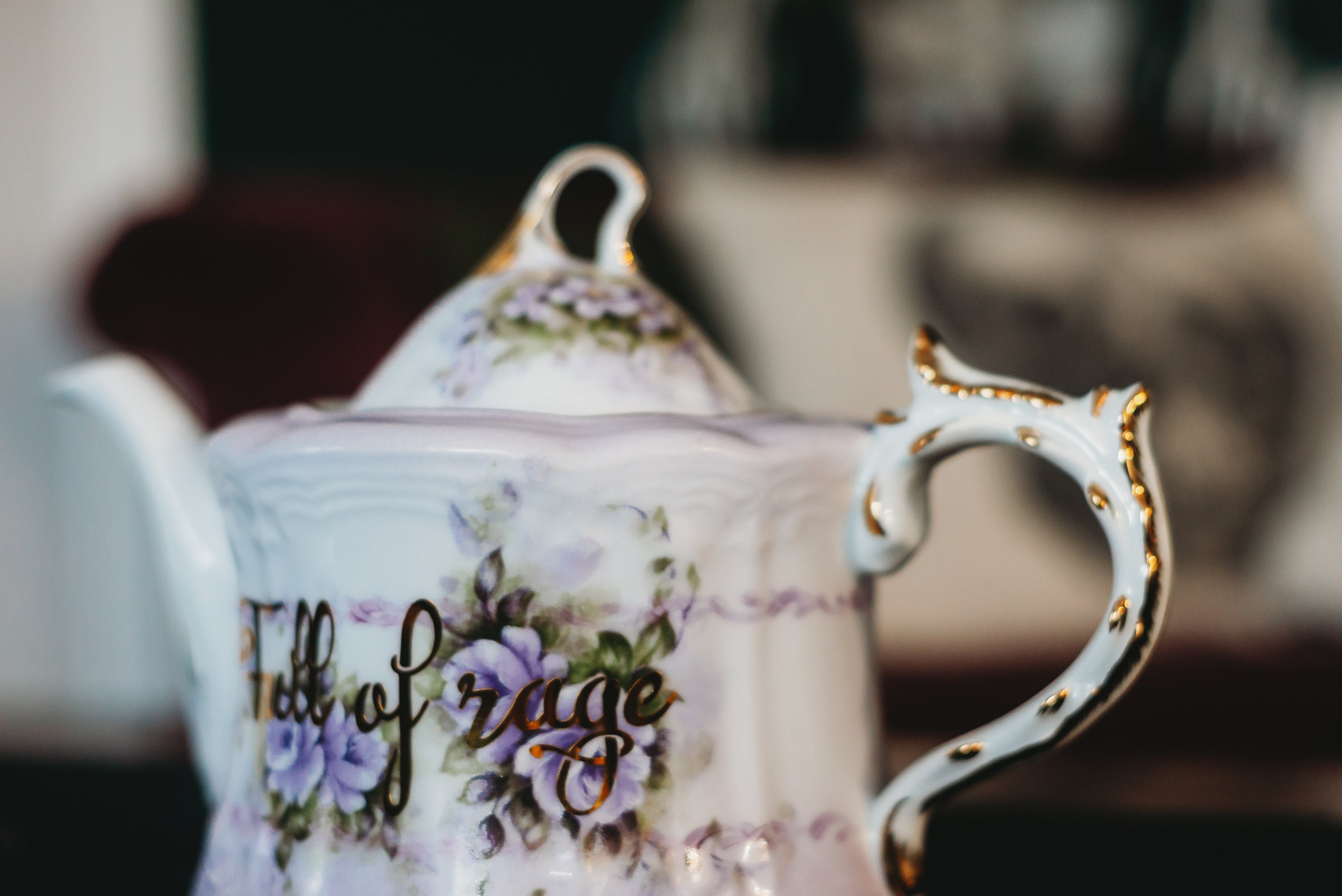 Full of Rage Tea Pot, Musical Tea Pot, Vintage Tea Pot, Insult Tea Cup ...