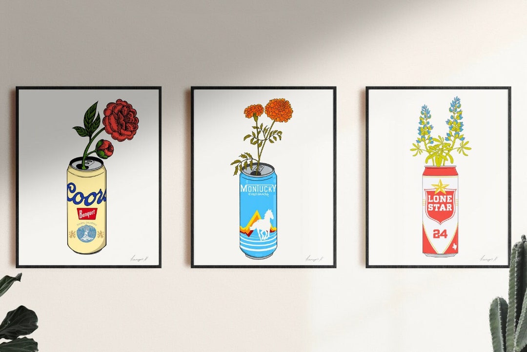 Beer Art Print Bundle | Coors Poster, Lonestar Poster, Montucky Poster ...