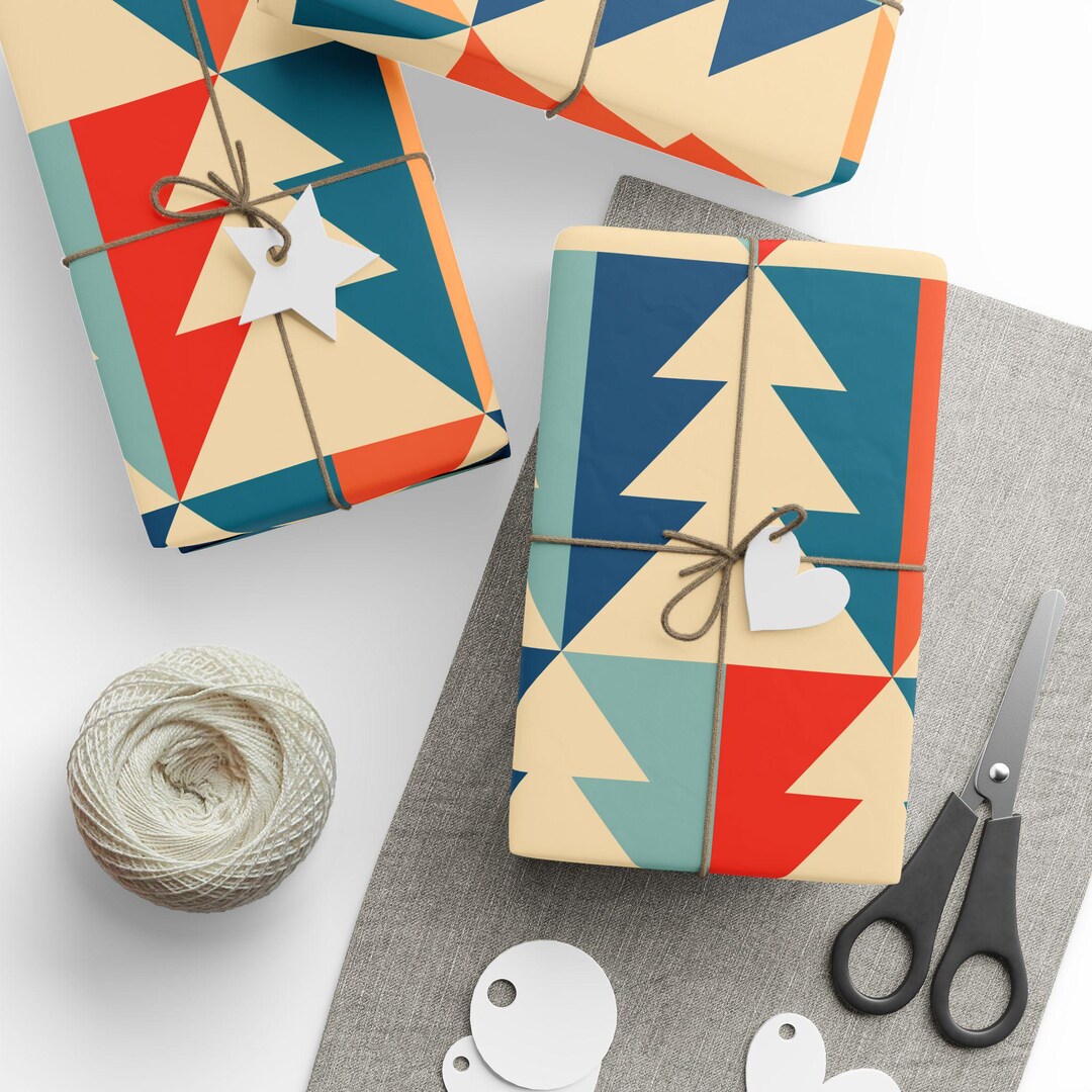 Wrapping Papers, Tree Design Gift Wrap, Holiday Wrapping Paper ...