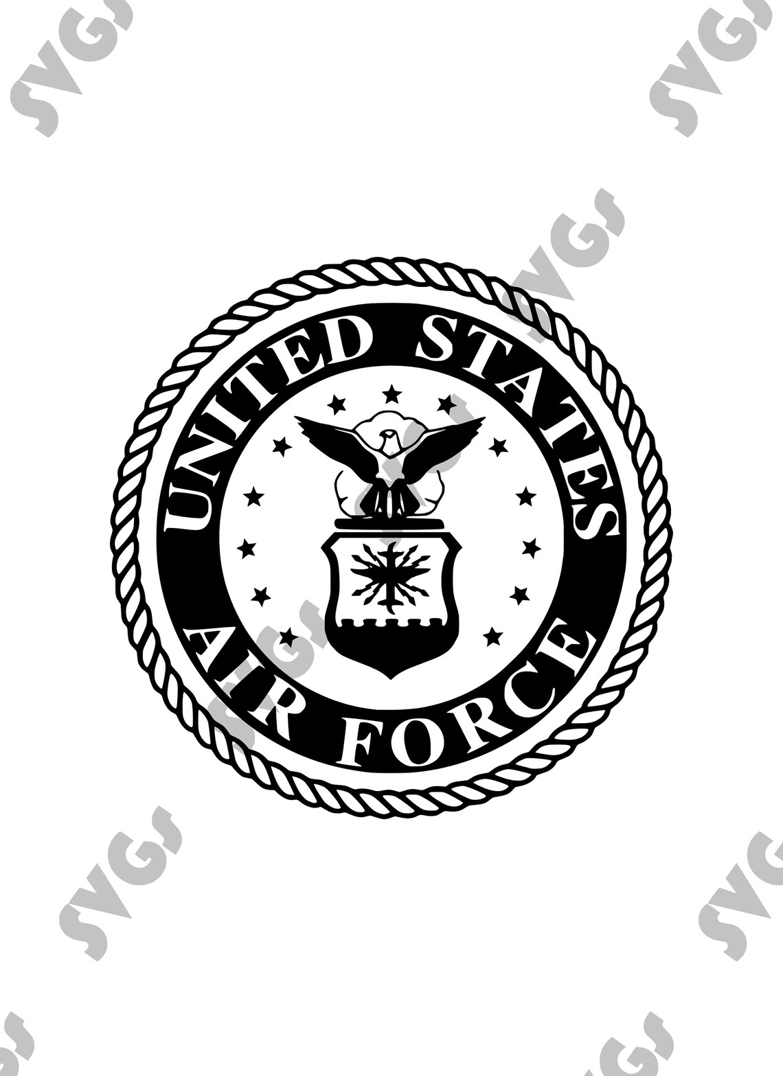 US Air Force Military Logo | Svg, Jpg, Png Crafting Images - Etsy