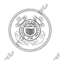 US Coast Guard Digital Download, Svg + Png + Dxf Files - Etsy