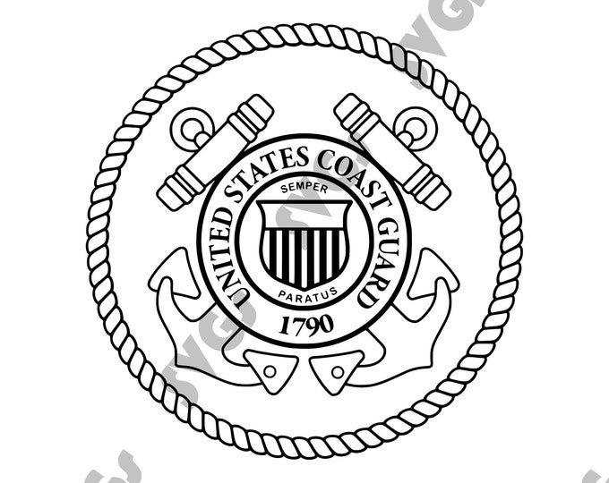 US Coast Guard Vector File Standard Logo Coast Guard Flag Digital ...