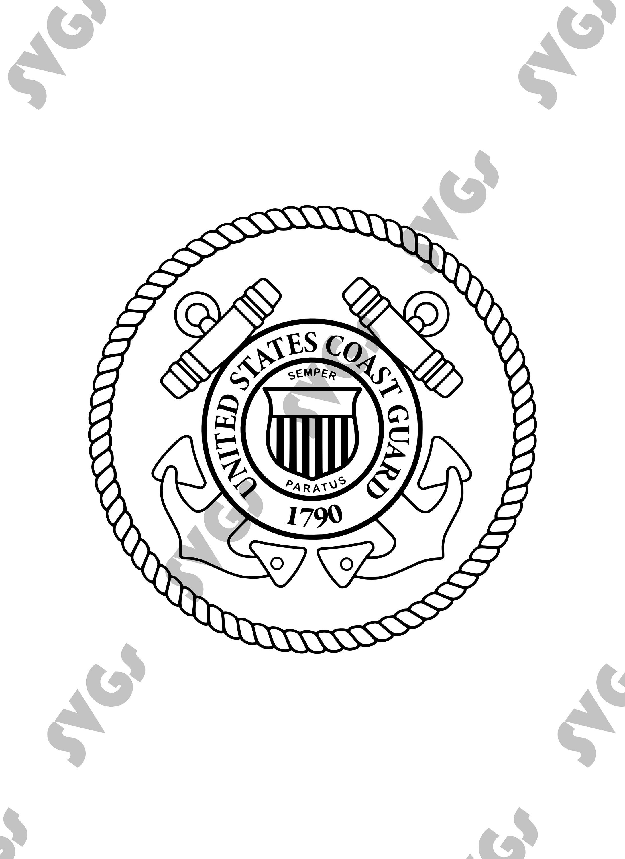 US Coast Guard Military Logo | Svg, Jpg, Png Crafting Images - Etsy