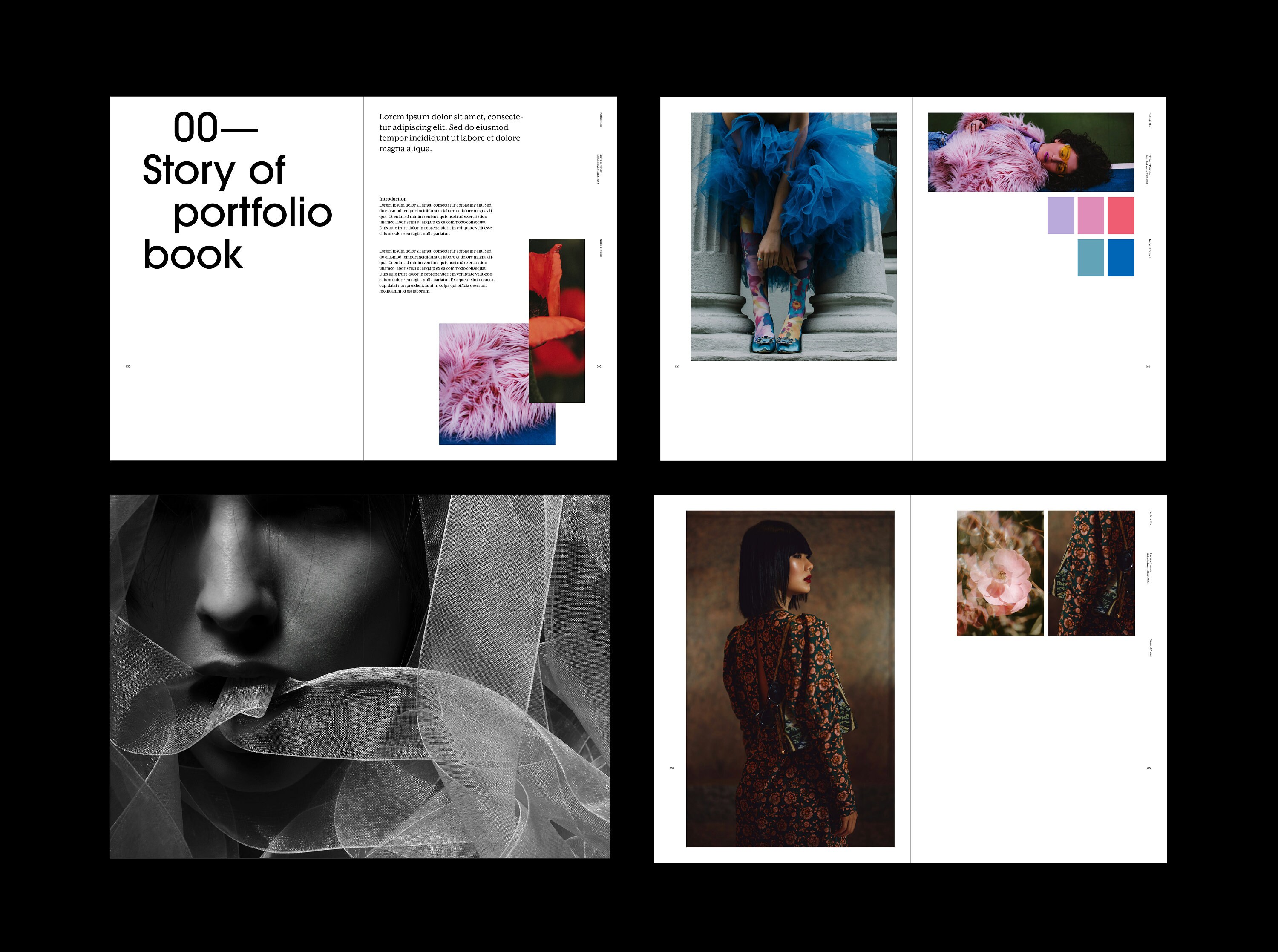 Modern Fashion Portfolio Template Adobe Indesign 8.5x11 Instant ...