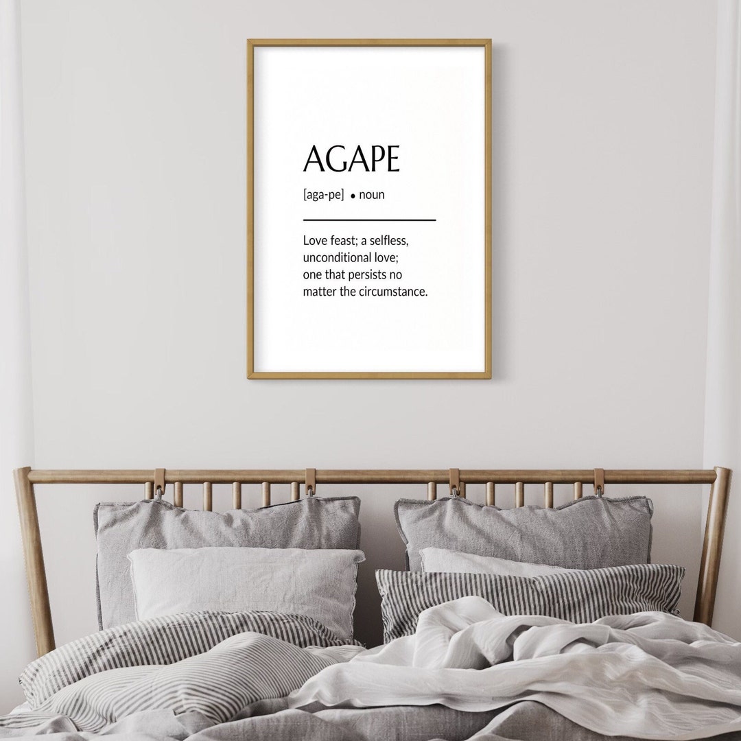 AGAPE Definition Print Digital Download Wall Art 10 Print Sizes - Etsy
