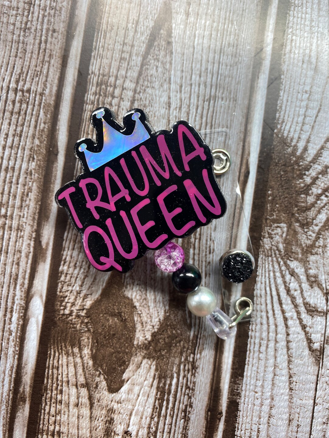 Trauma Queen Nurse Badge Reel - Etsy