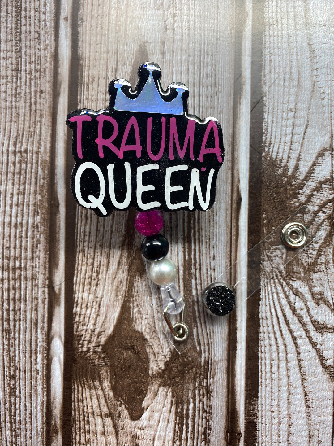 Trauma Queen Nurse Badge Reel - Etsy