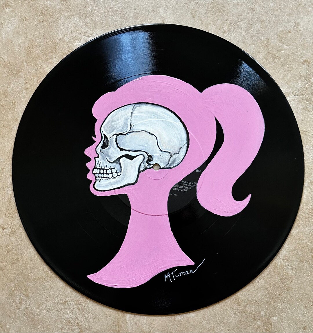 Barbie Skull Record Painting - Etsy