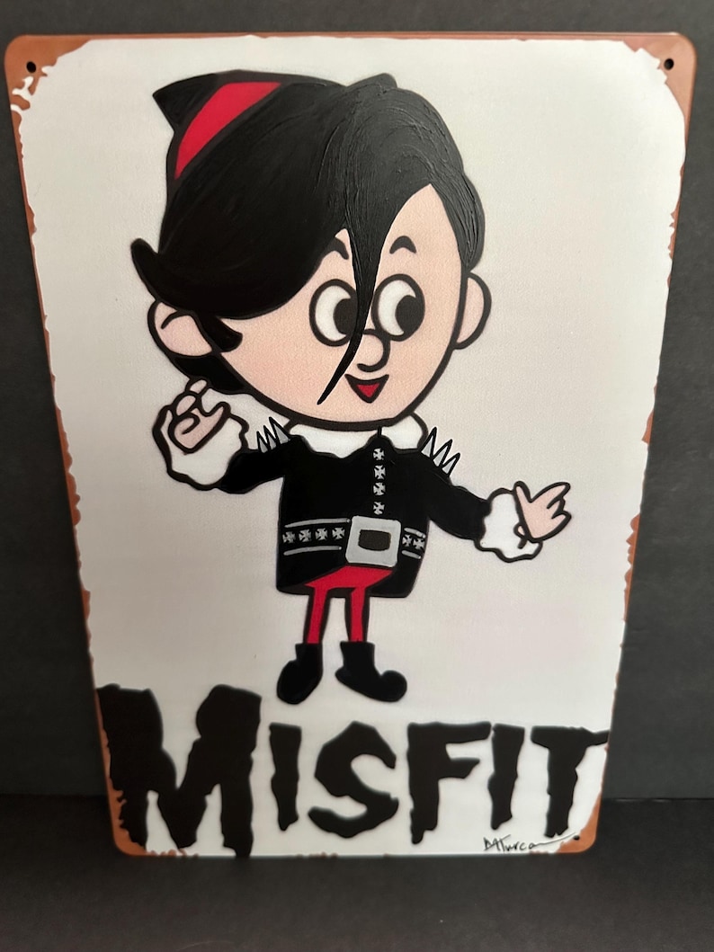Hand Painted, Altered Hermey the Misfit Dentist Tin Sign. - Etsy