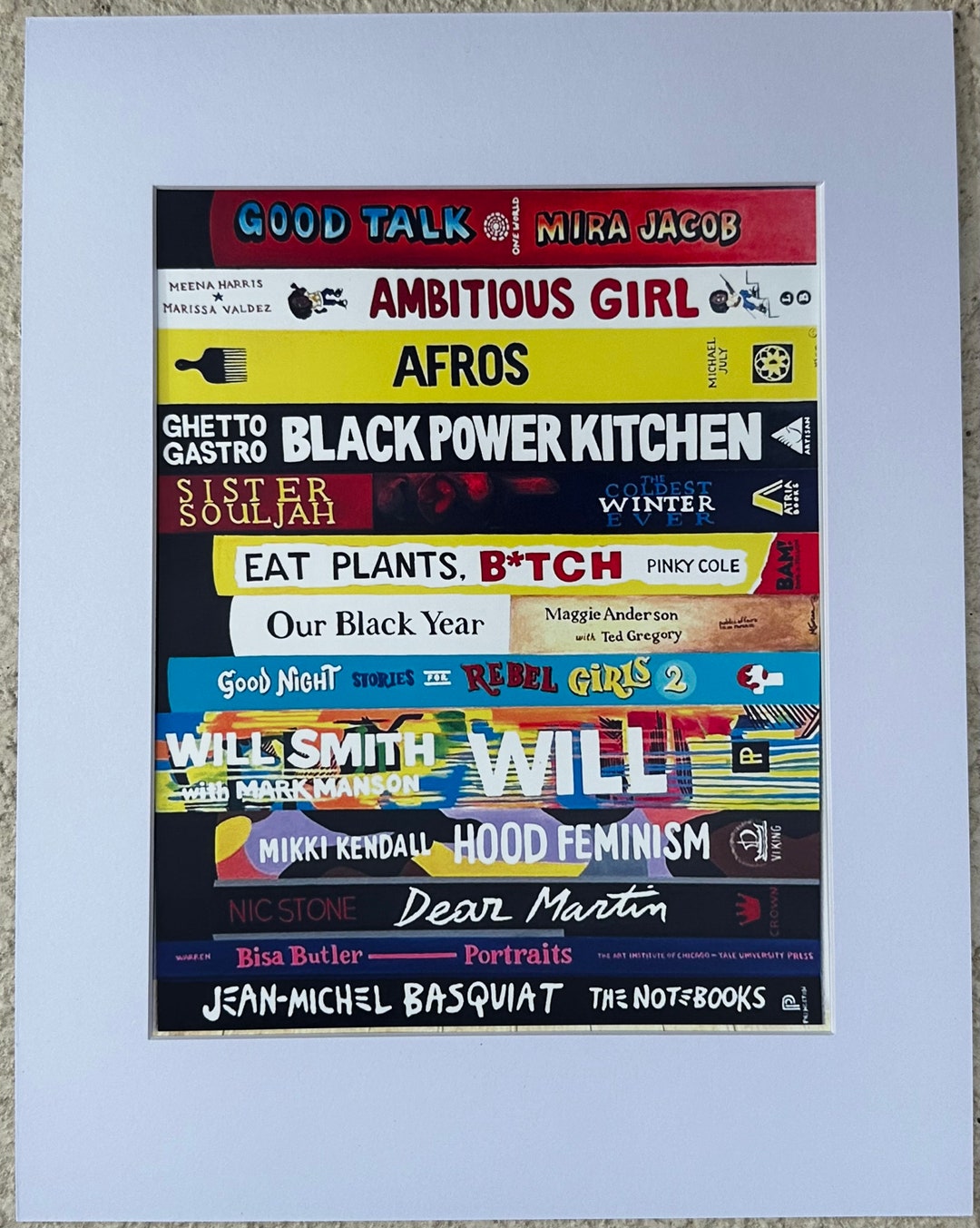 Bookstore Book Spines Mural Print - Etsy