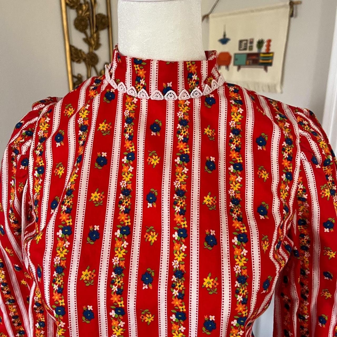 60s Vintage Ruffle Shirt - Etsy