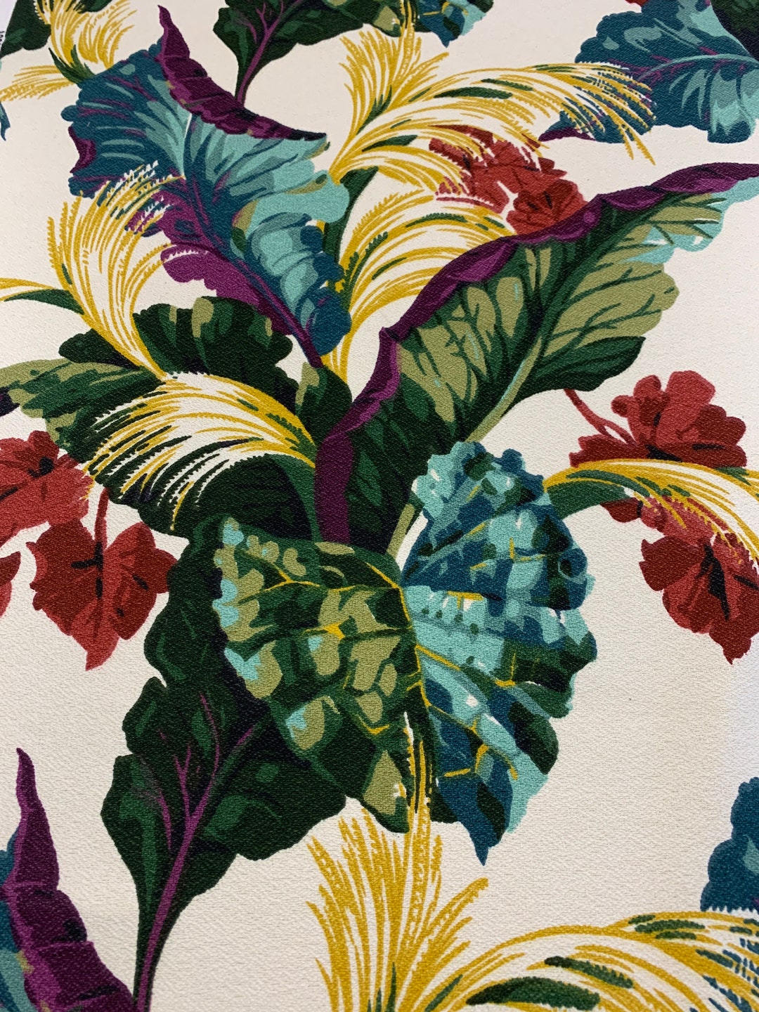 Carmen Miranda in Natural - Full Swing Textiles Barkcloth Fabric 42” Pc ...