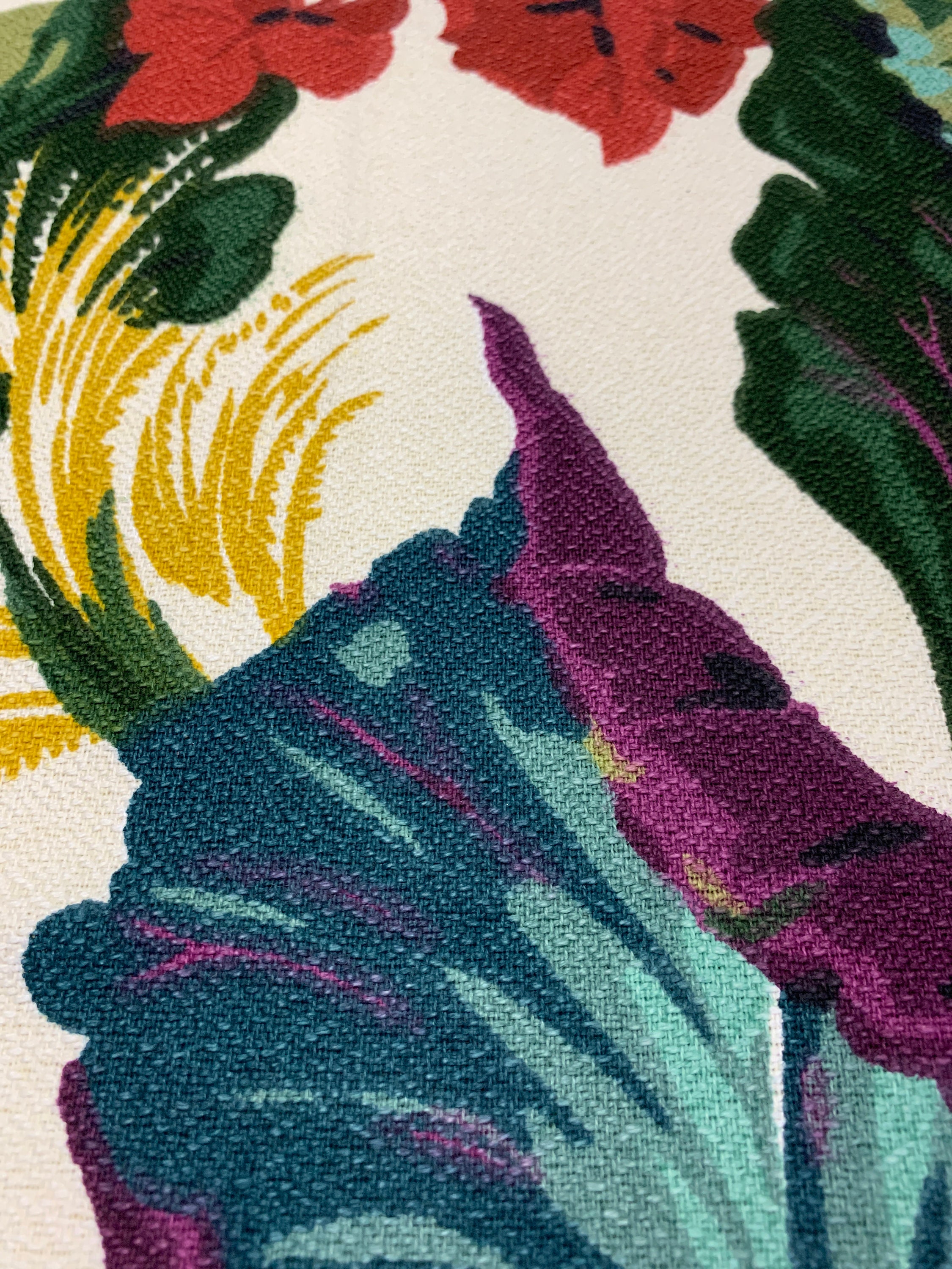 Carmen Miranda /natural- Full Swing Textiles Barkcloth Retired Samples ...