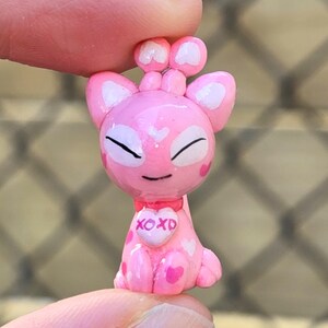 Valentines Aisha, Polymer Clay Alien Cat Figurine - Etsy