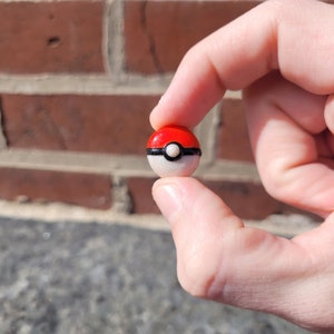 Pokeball Handmade Clay Pin - Etsy