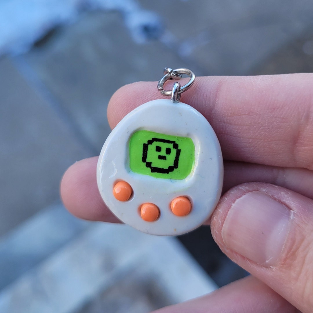 Tamagotchi Handmade Clay Keychain - Etsy