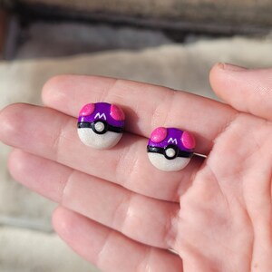 Pokeball Handmade Clay Pin - Etsy