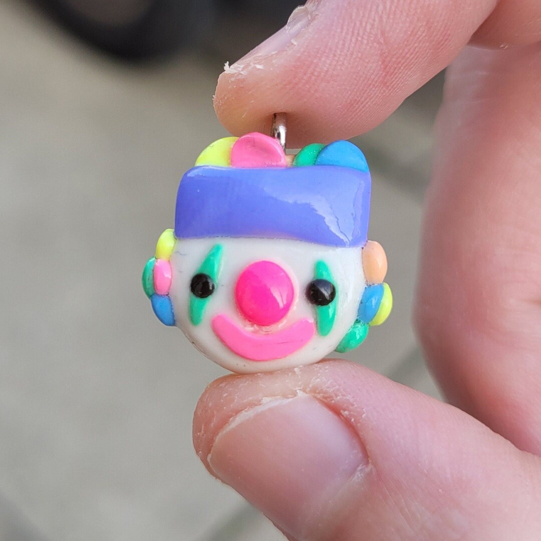 Pastel Clown Handmade Polymer Clay Charm - Etsy