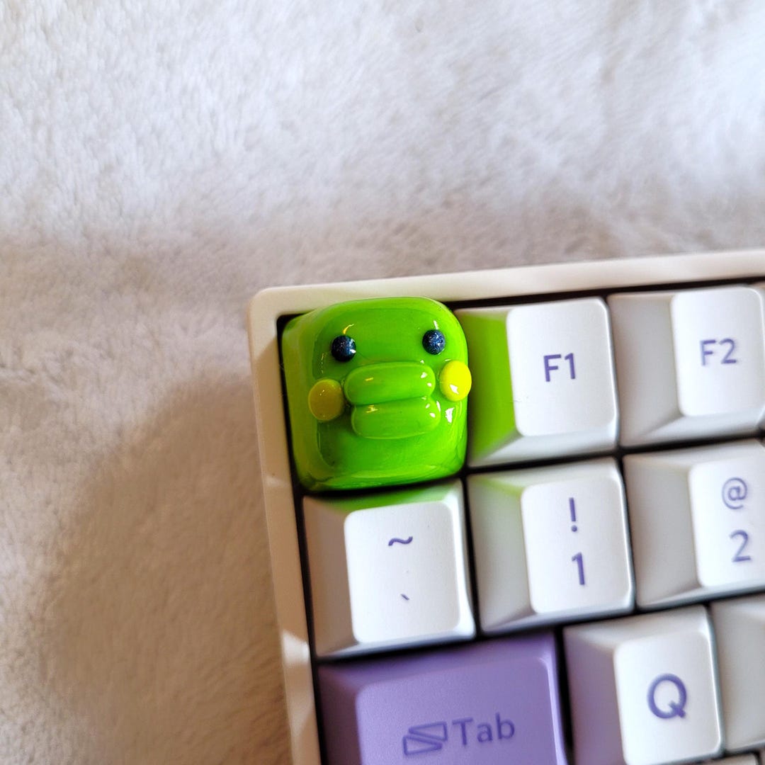 Kuchipatchi Keycap, Custom Artisan Keyboard Key, Handmade Polymer Clay ...
