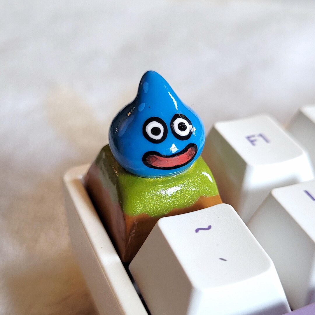 Blue Slime Keycap, Custom Artisan Keyboard Key, Handmade Polymer Clay ...