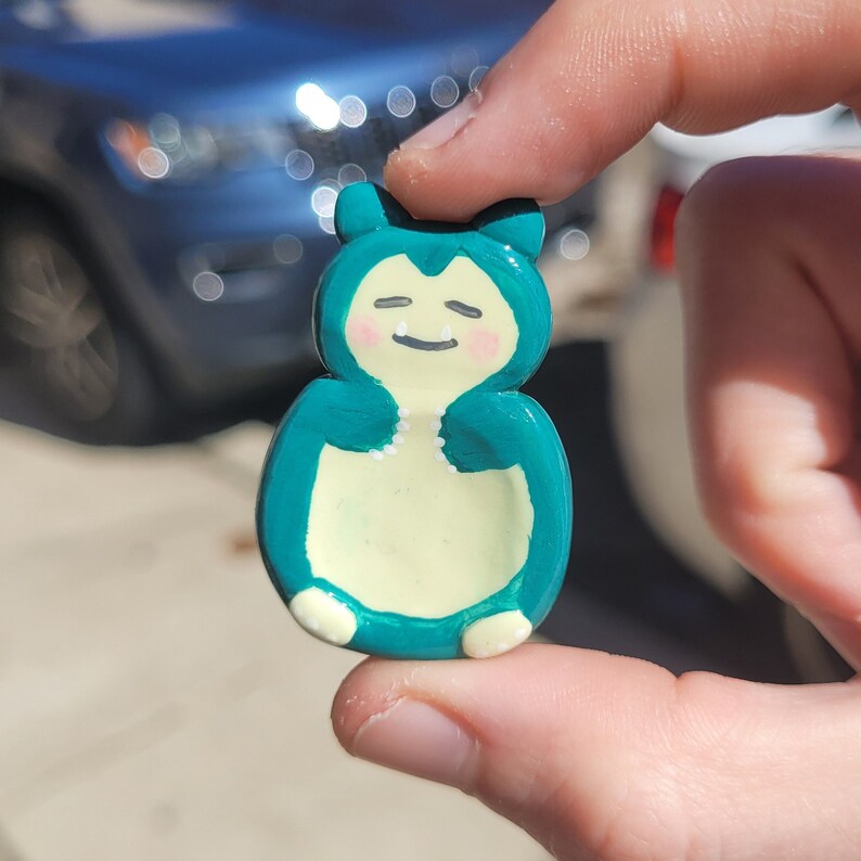 Snorlax Handmade Clay Worry Stone Figure - Etsy
