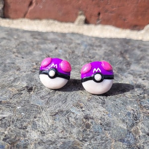 Pokeball Handmade Clay Pin - Etsy
