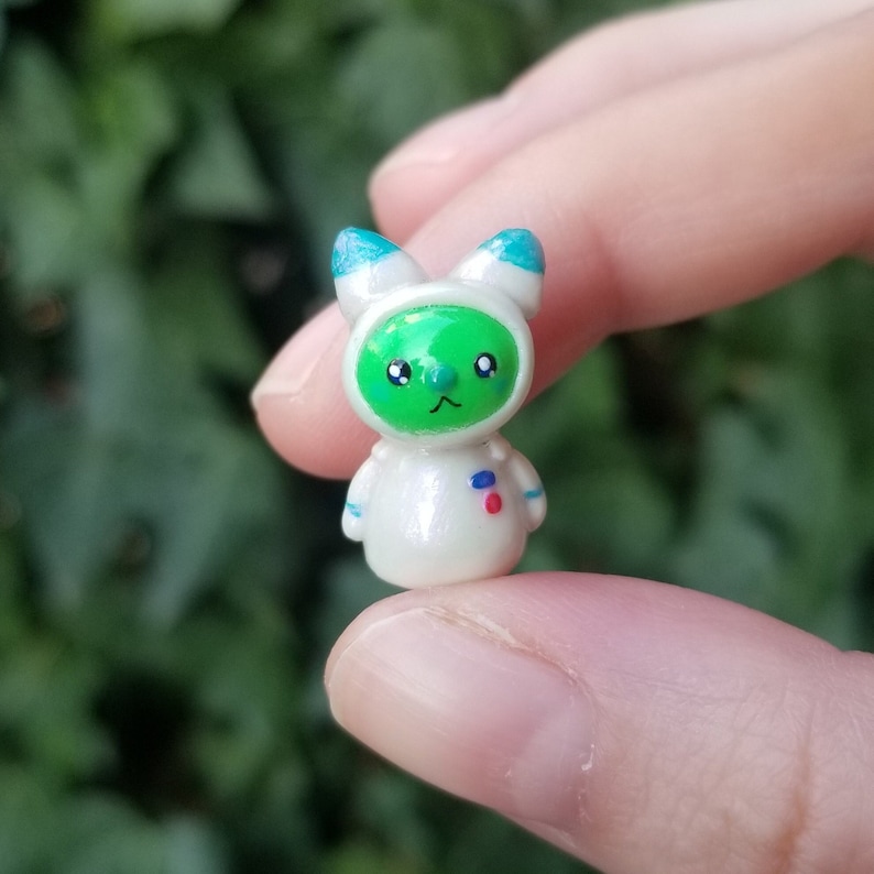 Astronaut Alien Kitten Handmade Clay Figurine - Etsy