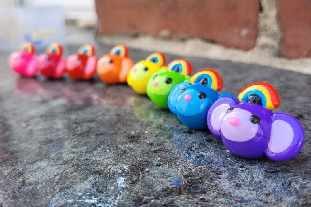 Rainbow Monkey Handmade Clay Figure - Etsy