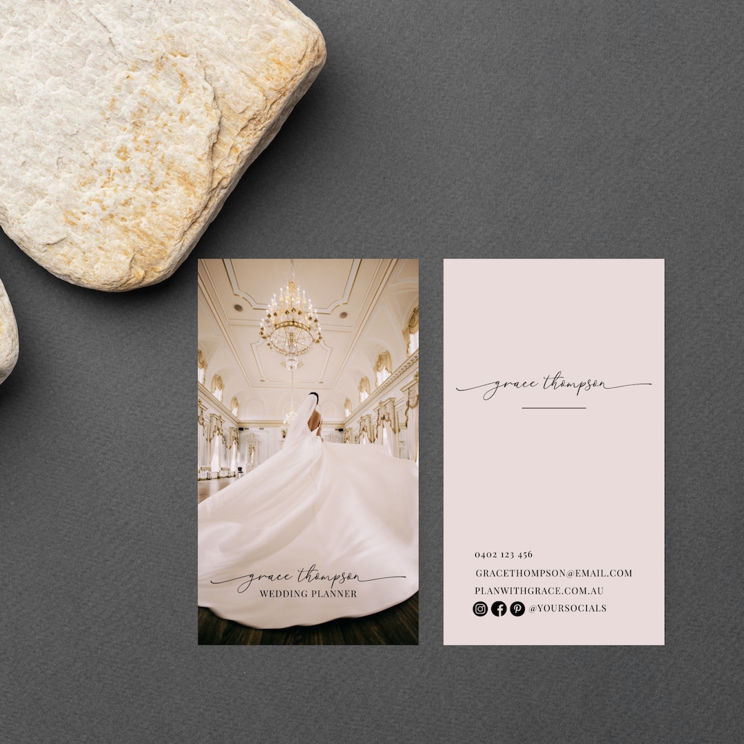 Business Card Template, Wedding Planning Business Card, Photography ...