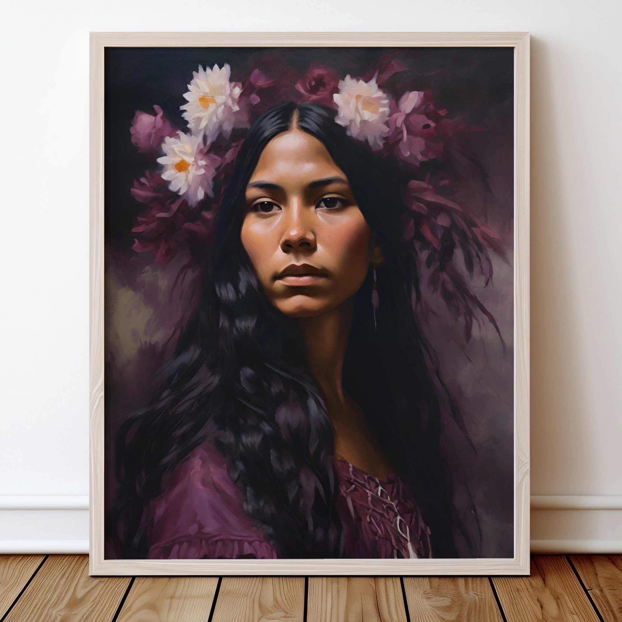 Printable Bohemian Portrait Ai-generated Printable Vintage Art Native ...