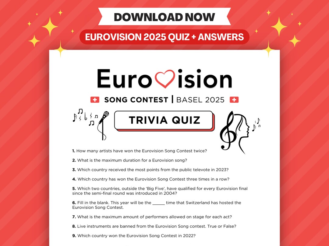 Eurovision 2025 Trivia Quiz (20 Questions) | Eurovision Song Contest ...