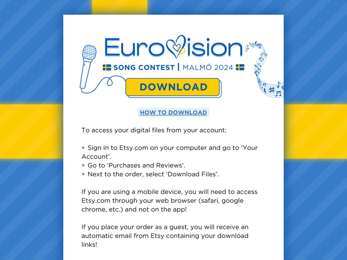Eurovision 2024 Party Pack Party Bundle Eurovision Song Contest Party ...