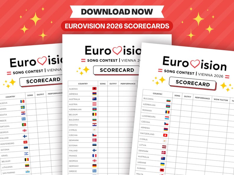 Eurovision 2026 Scorecards | Semi-finals & Grand Final | Eurovision ...