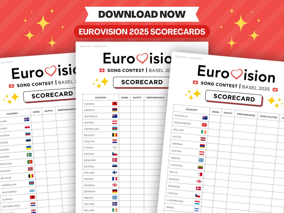 Eurovision 2025 Scorecards | Semi-finals & Grand Final | Eurovision ...