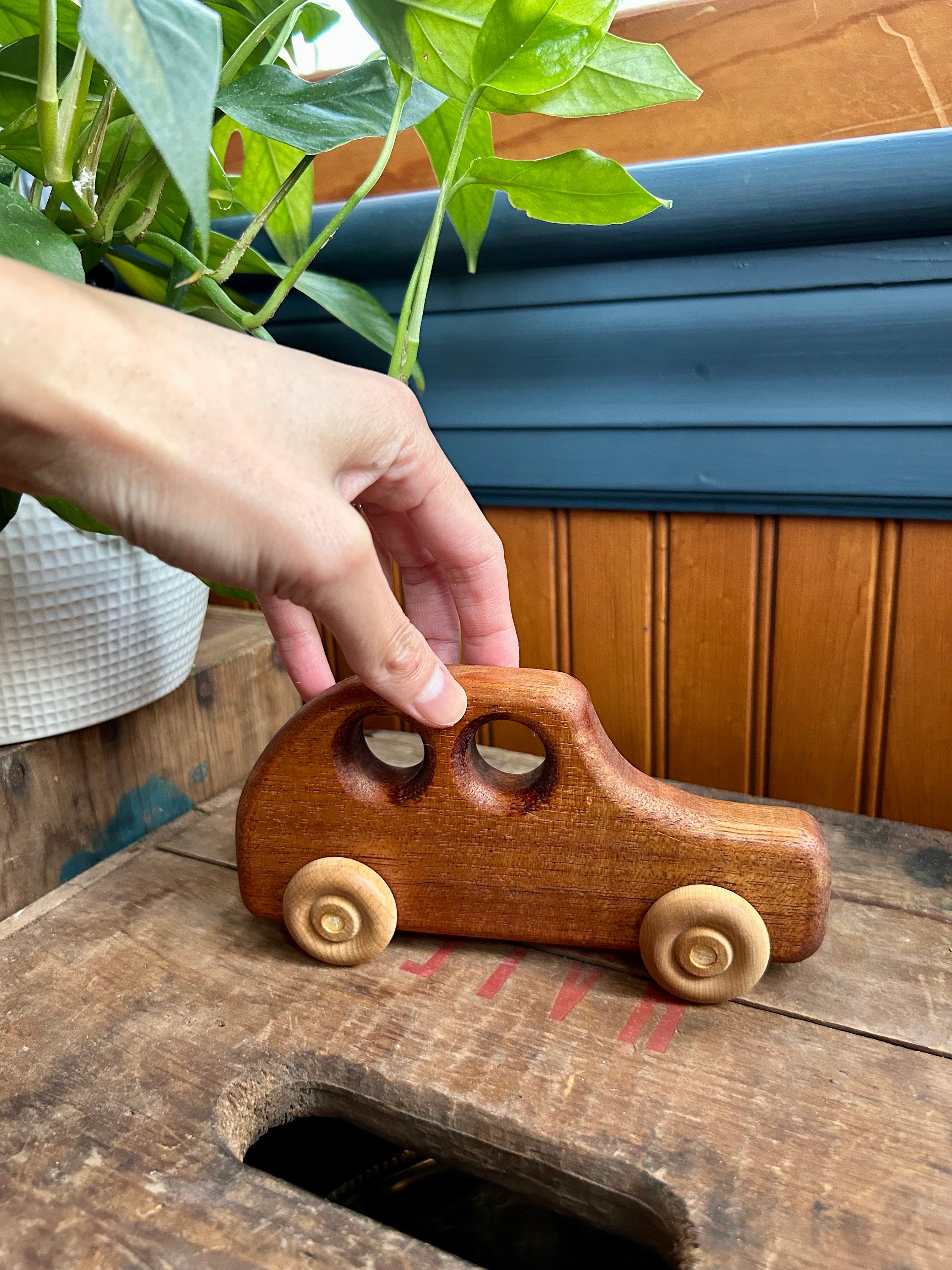 Vintage Handmade Wooden Toy Car - Etsy