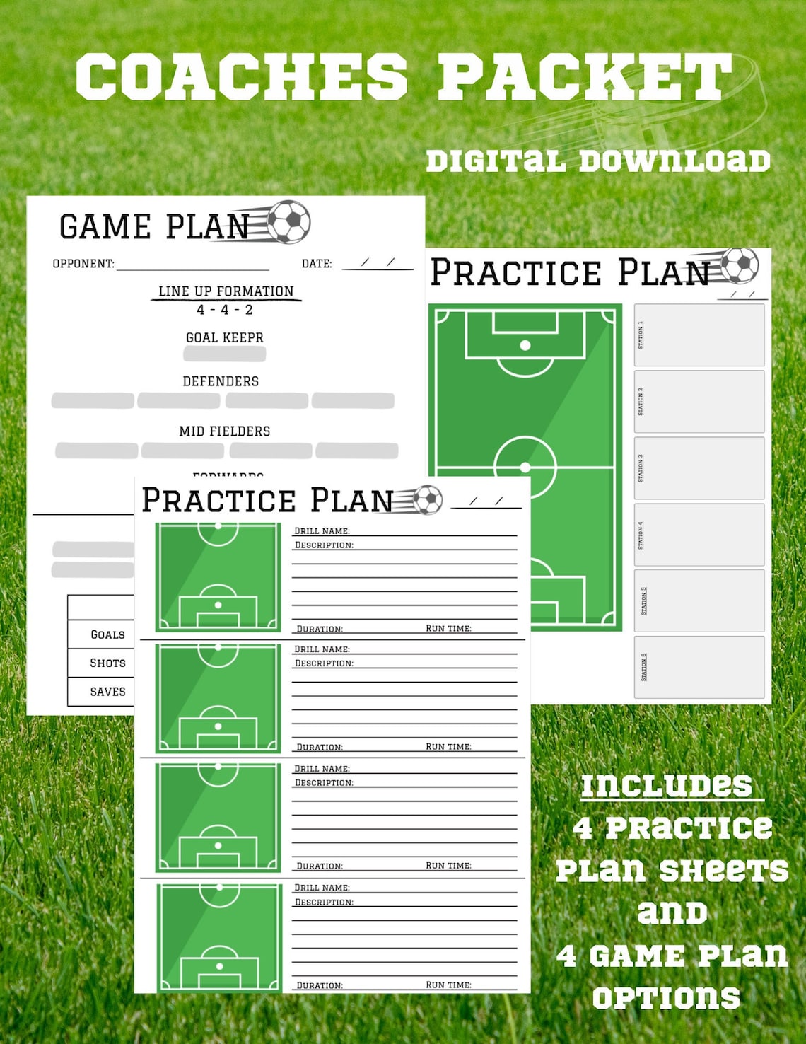 Soccer Coaches Printable PDF Packet - Etsy