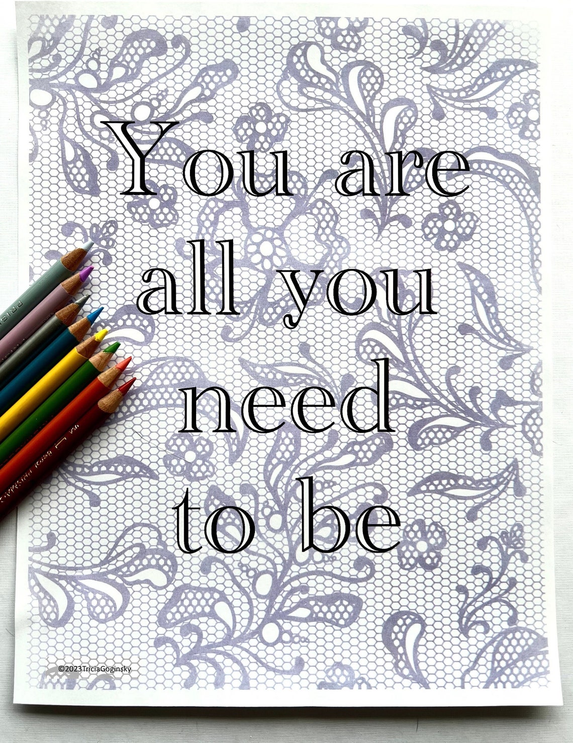 Positive Coloring Page/ Printable Affirmation Coloring Sheet/ Color ...