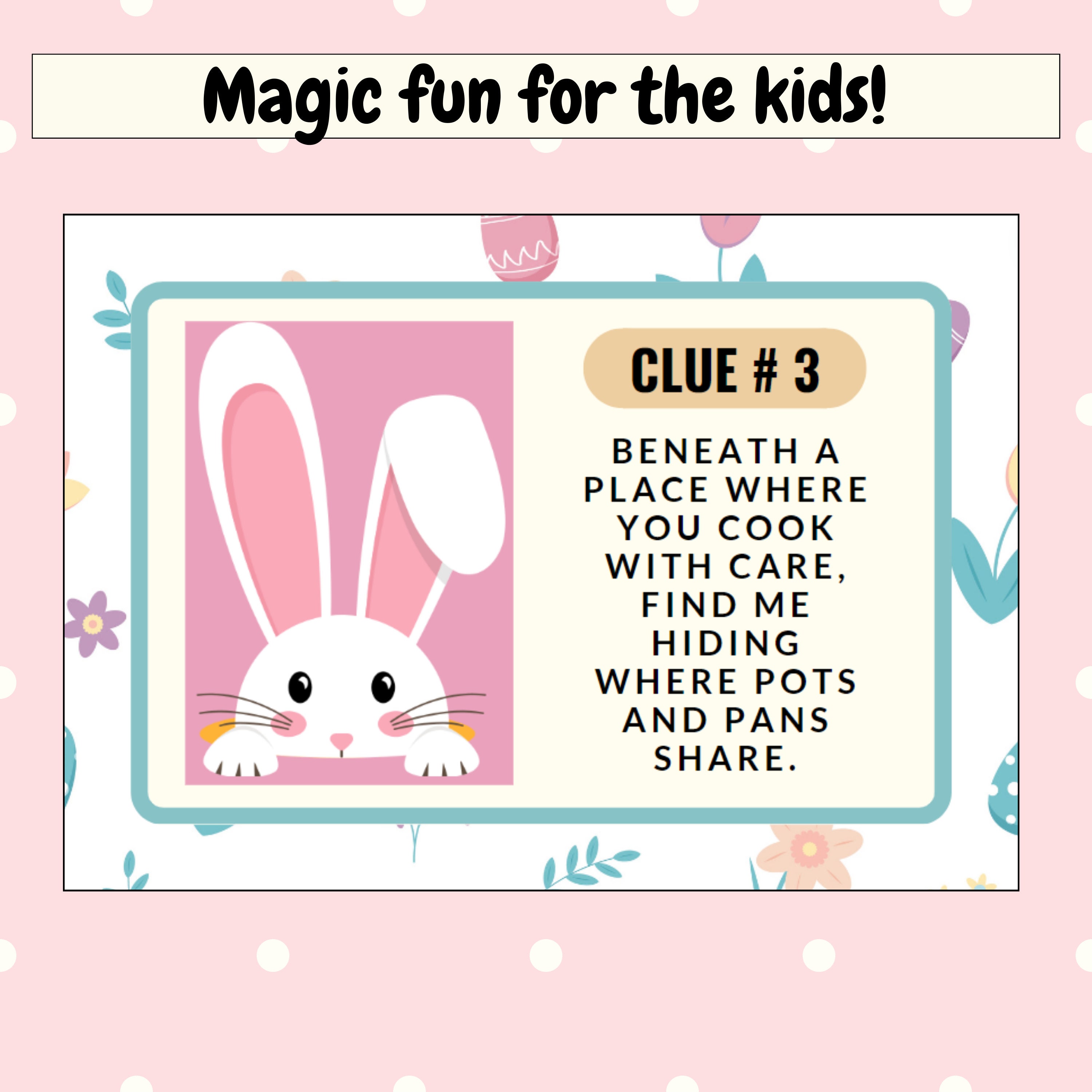 Easter Scavenger Hunt Easter Treasure Hunt Easter Clue Cards Kids ...