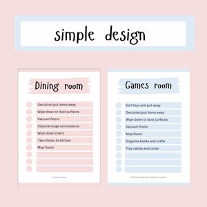 Daily Cleaning Cards Family Chore Chart Cleaning Checklist - Etsy