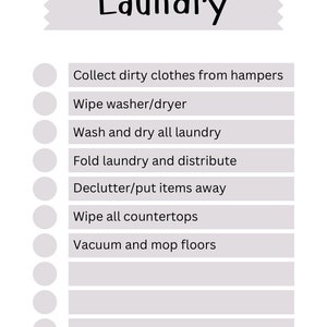 Editable Chore Cards Family Chore Chart Cleaning Checklist Cleaning ...