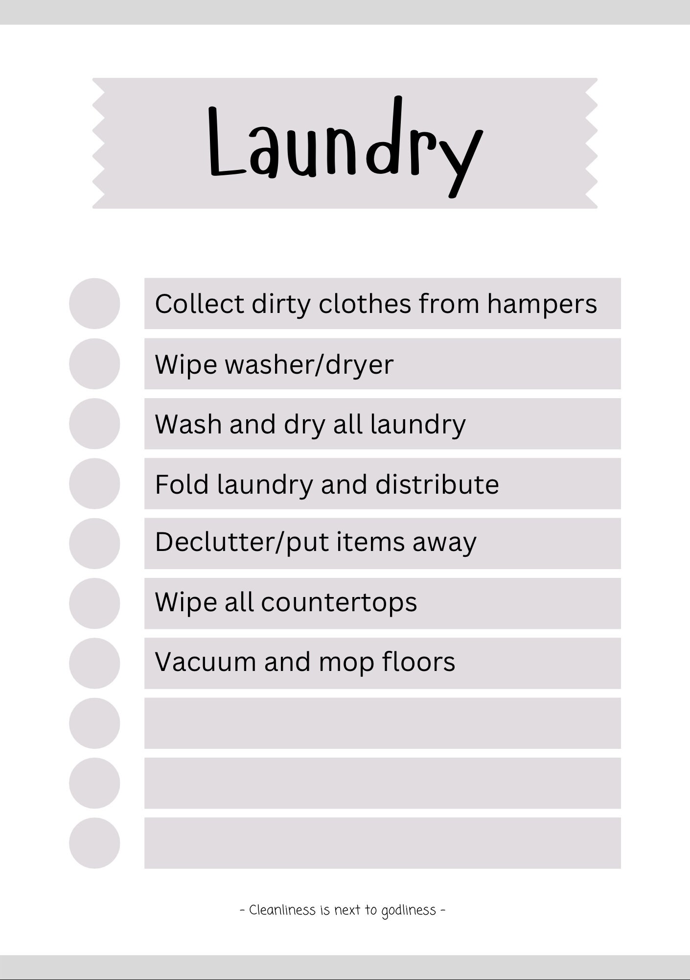 Editable Chore Cards Family Chore Chart Cleaning Checklist Cleaning ...