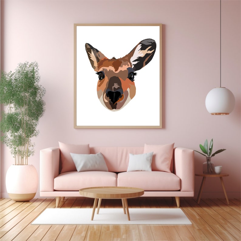 Australian Kangaroo Joey Poster Print Aussie Wall Art Top Sellers - Etsy