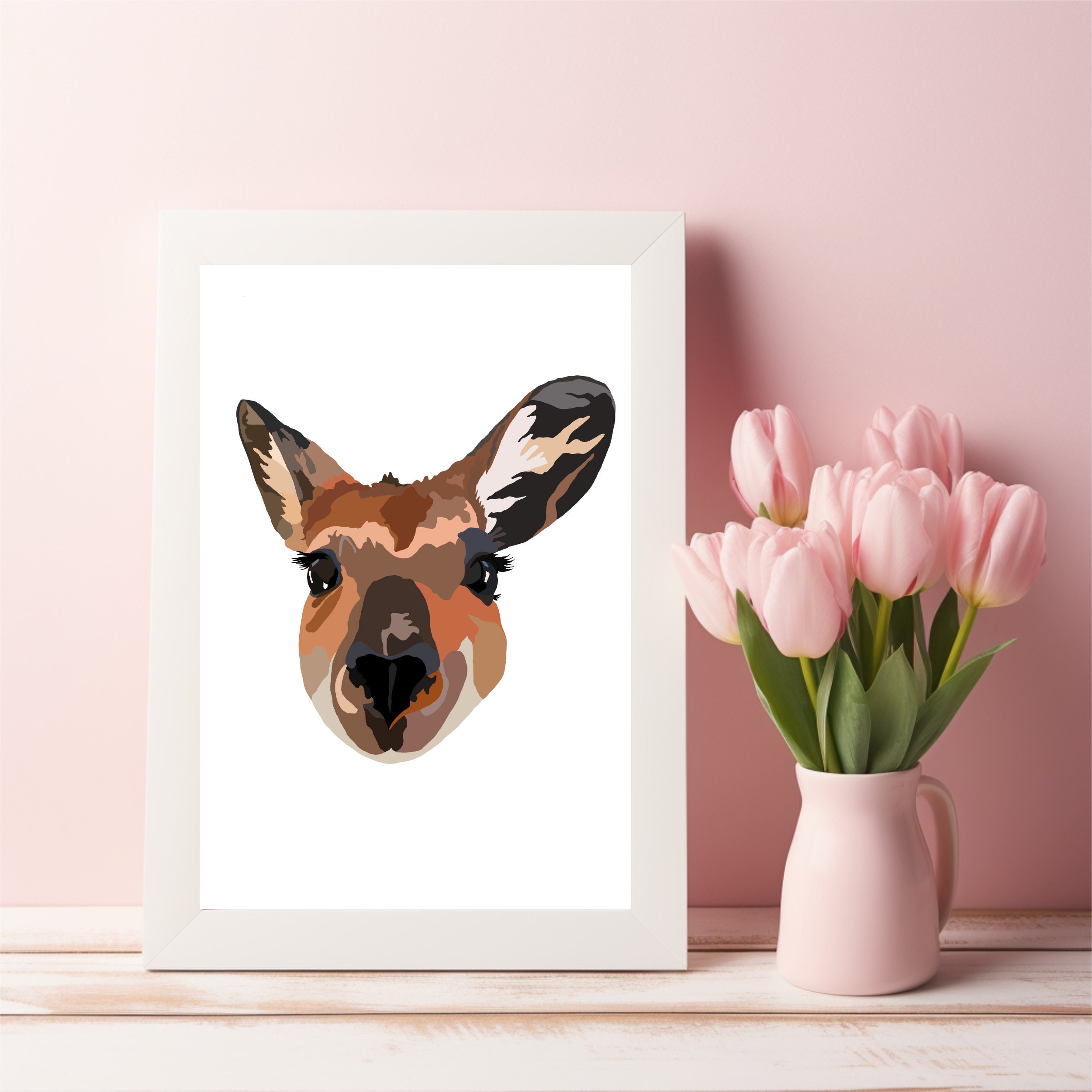 Australian Kangaroo Joey Poster Print Aussie Wall Art Top Sellers - Etsy