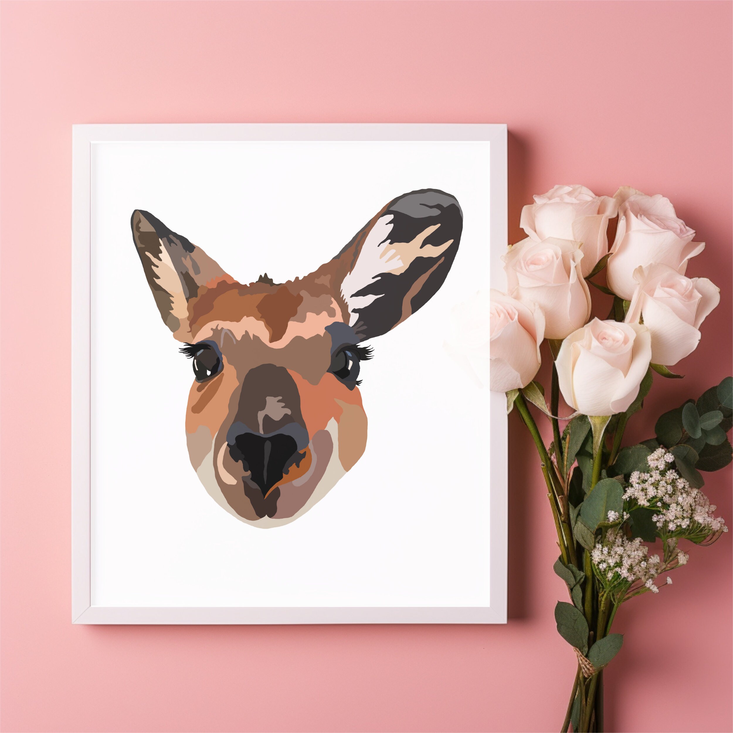 Australian Kangaroo Joey Poster Print Aussie Wall Art Top Sellers - Etsy