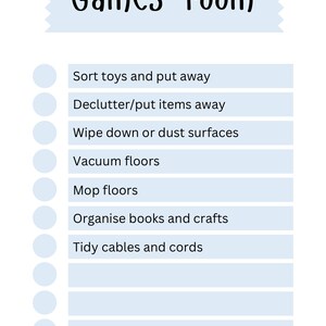 Editable Chore Cards Family Chore Chart Cleaning Checklist Cleaning ...