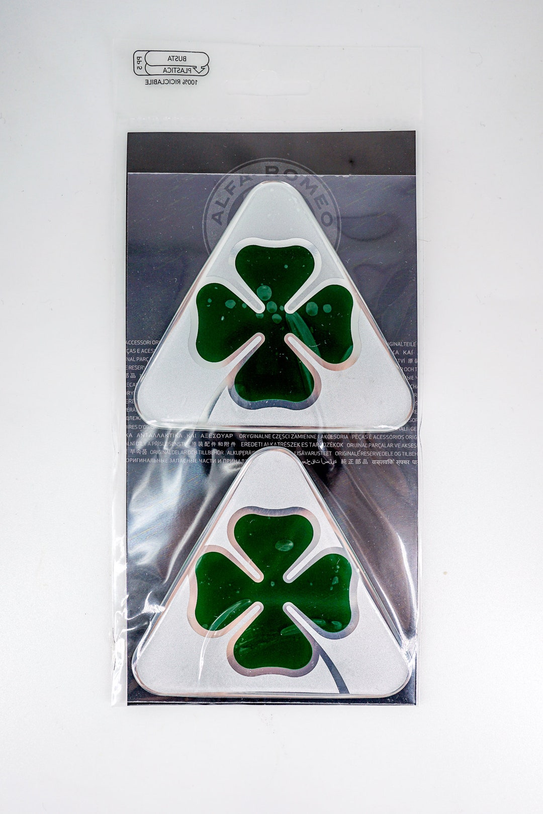 Alfa Romeo Official 3D Quadrifoglio Verde Stickers, Right + Left, 95 X ...