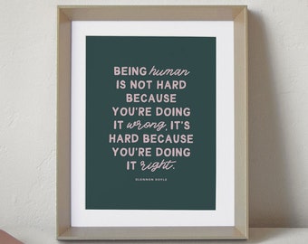 Glennon Doyle / We Can Do Hard Things / Quote Art / - Etsy Canada