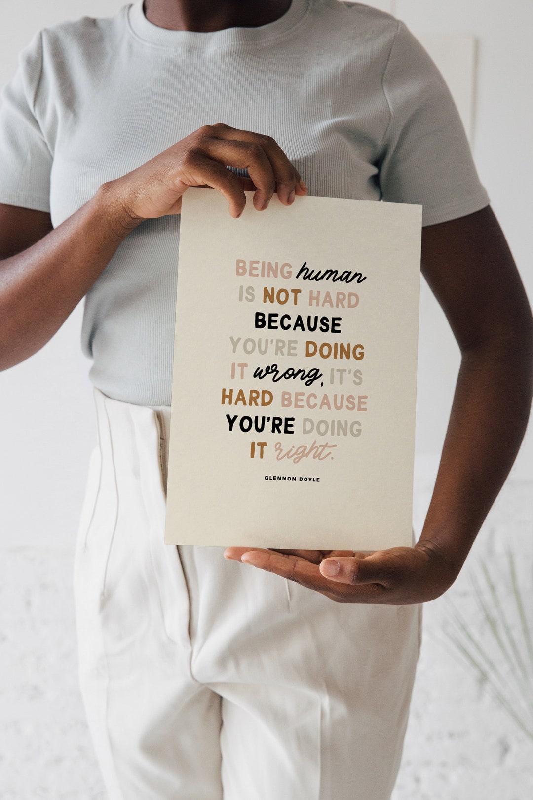 Being Human is Hard: Glennon Doyle Poster, Digital Download, 3 Posters ...